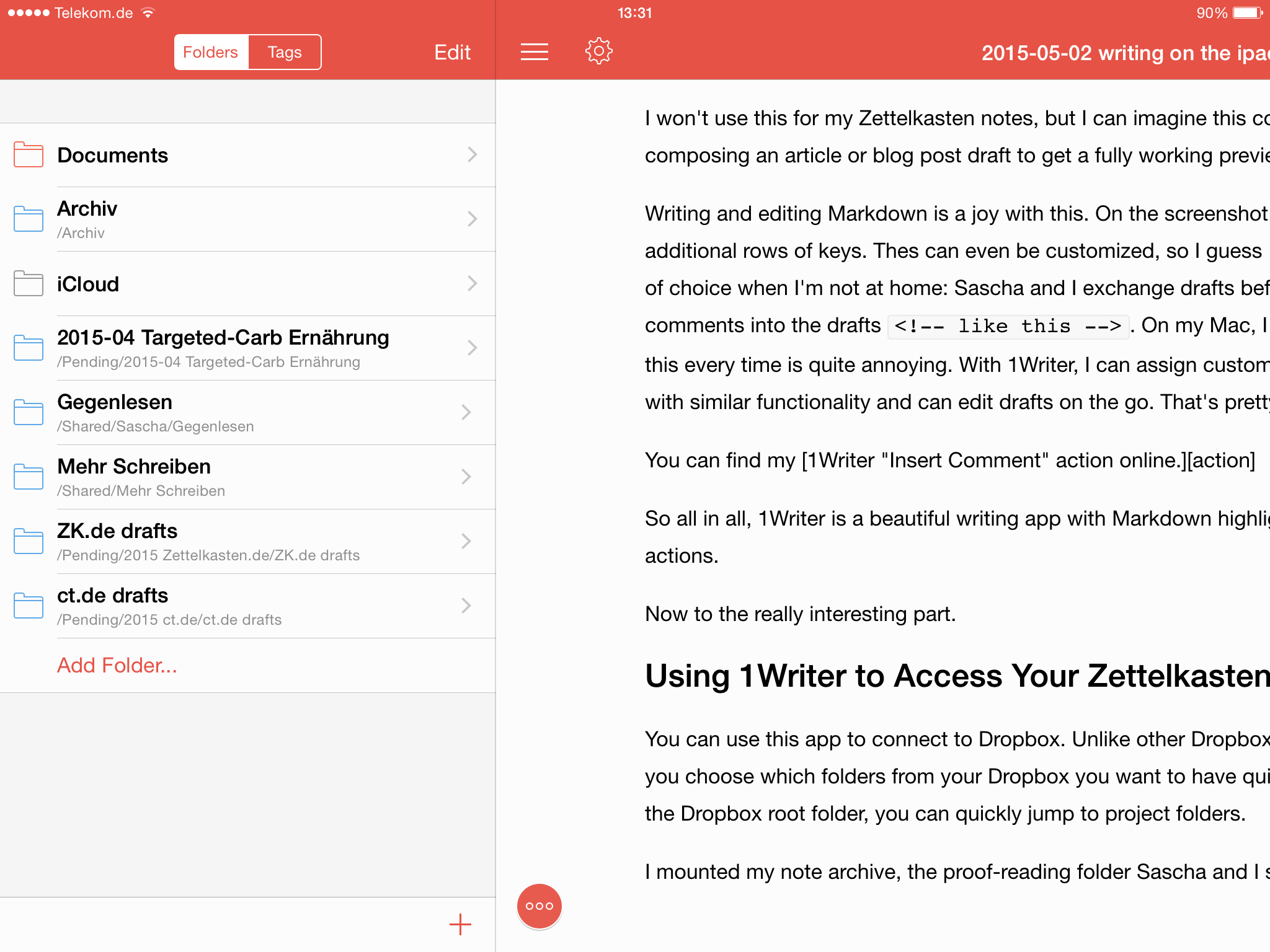 1Writer Access Your Zettelkasten On Your IPad And IPhone Zettelkasten Method
